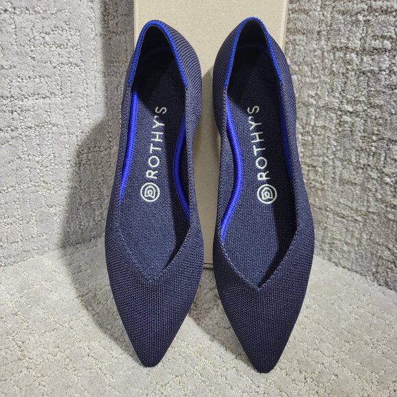 Rothy's | Shoes | Rothys The Point Maritime Navy Pointed Toe Slip On ...